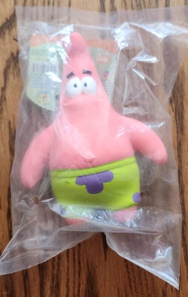 RARE NEW SEALED 2004 VIACOM SPONGEBOB SQUAREPANTS PATRICK LATEX SQUEAKY ...
