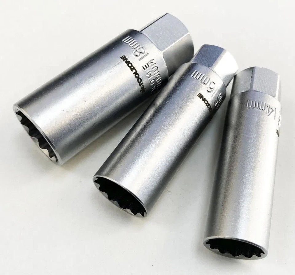 Spark Plug Sockets 3/8in Thin Walled 14mm 16mm 18mm Spark Plug Socket ...