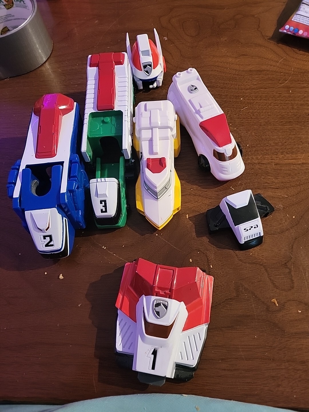 Power Rangers SPD Deluxe Delta Squad Megazord Parts Zord Lot Bandai ...