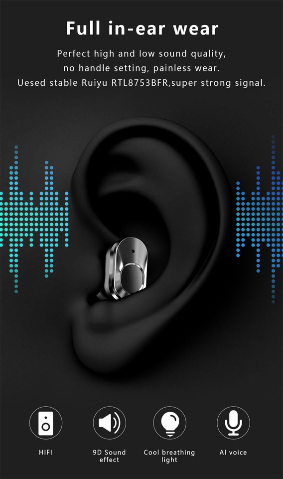 Smartwatch with Earbud 2 in 1 Waterproof Fitness Tracker Music Bracelet ...