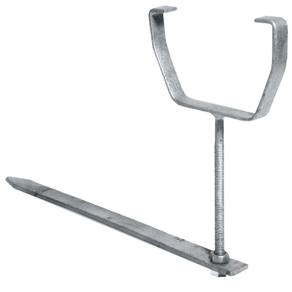 Rise and Fall Galvanised Gutter Brackets Half Round Square Deep Flow ...