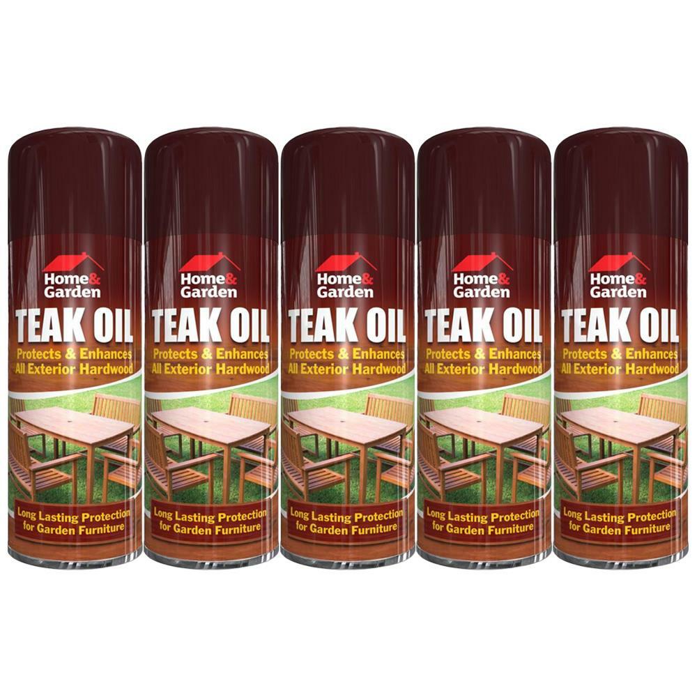 5x Teak Oil Spray Garden Furniture Protect All Exterior Hard Wood ...