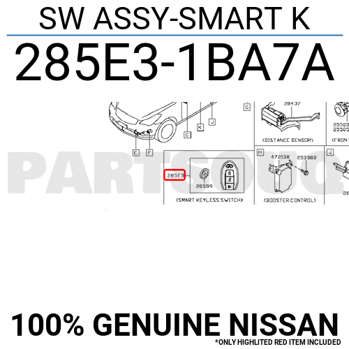 285E31BA7A Genuine Nissan SW ASSY-SMART K 285E3-1BA7A | eBay