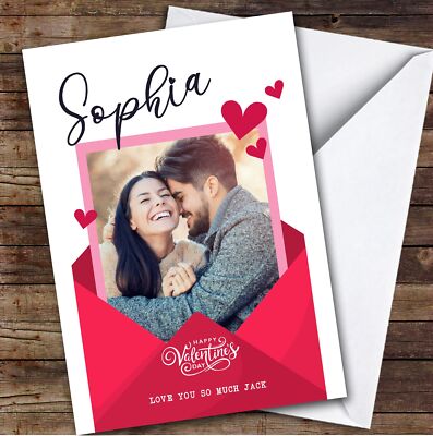 Personalised Love Envelope Photo Frame Valentine's Card | eBay UK