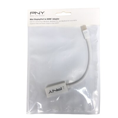 New PNY Mini DisplayPort to HDMI Adapter For MacBook White | eBay
