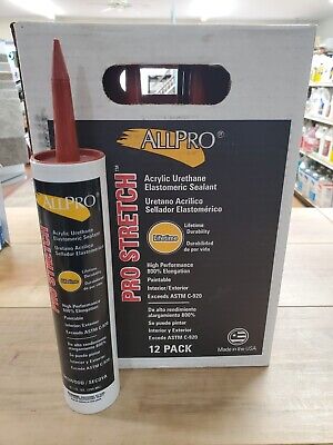 ALLPRO Pro Stretch Acrylic Urethane Elastomeric Caulk REDWOOD Case Lot ...
