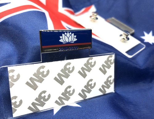 NSW Rural Fire Name Badge Size Backing With Bushfire Citation, RFS, 2 ...