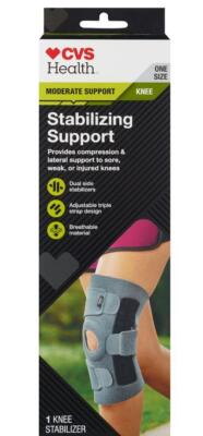 CVS Health Adjustable Stabilizing Knee Moderate Support, One Size | eBay