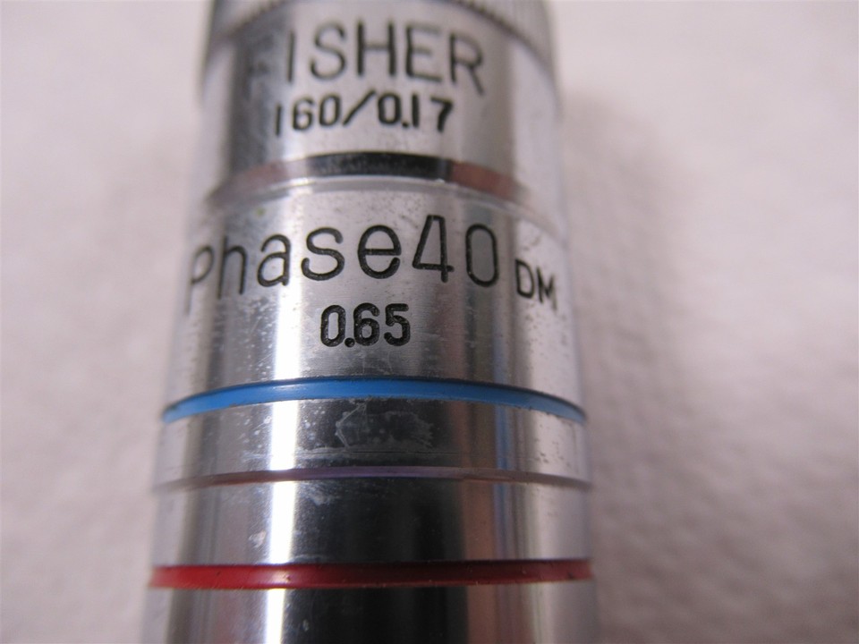 Fisher Phase Contrast 40x Microscope Objective Lens 160mm 0.65 Japan | eBay