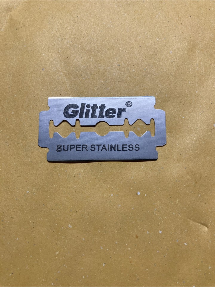 5 Double Edge Razor Blades, Glitter Super Stainless Blue New Cutting ...