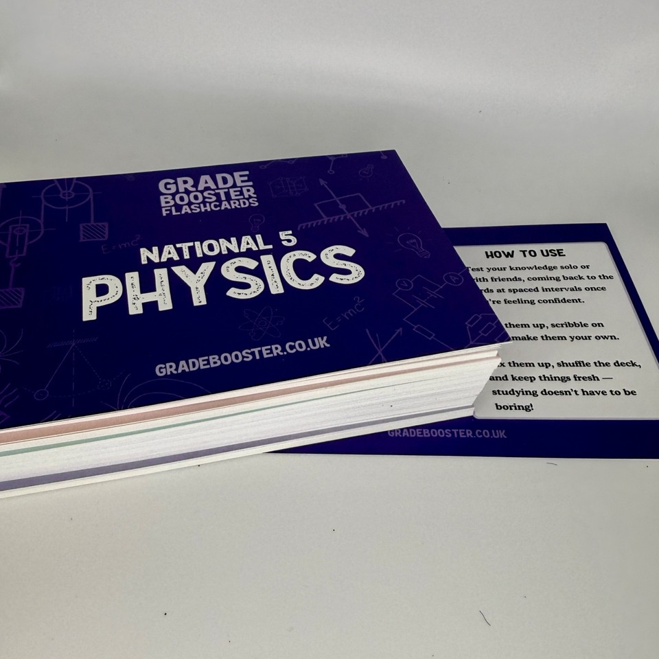 National 5 Physics Revision Flashcards by Grade Booster Flashcards ...