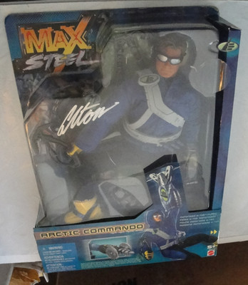 NIB MAX STEEL Arctic Commando 12" Figure Mattel 2000 Signed by Designer ...