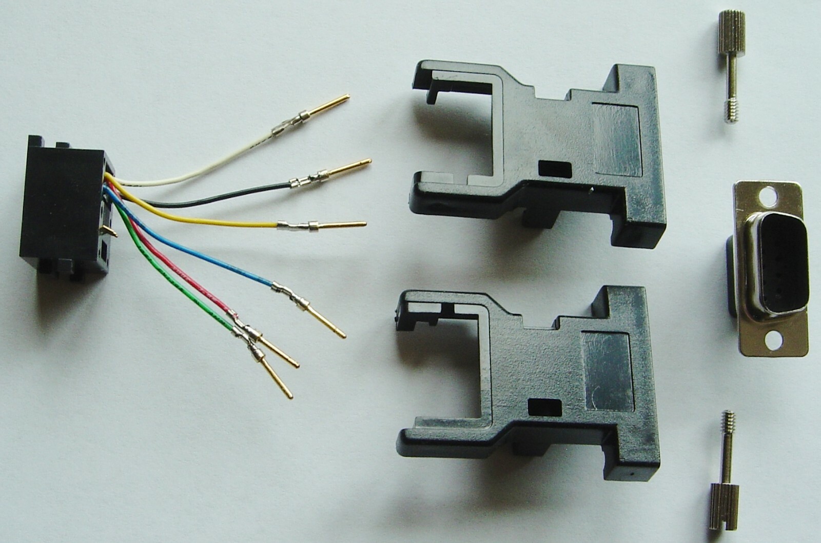 ~Qty=1 Adapter DB9P Male Plug to RJ11 RJ12 RJ14 RJ25 6P6C Connector | eBay