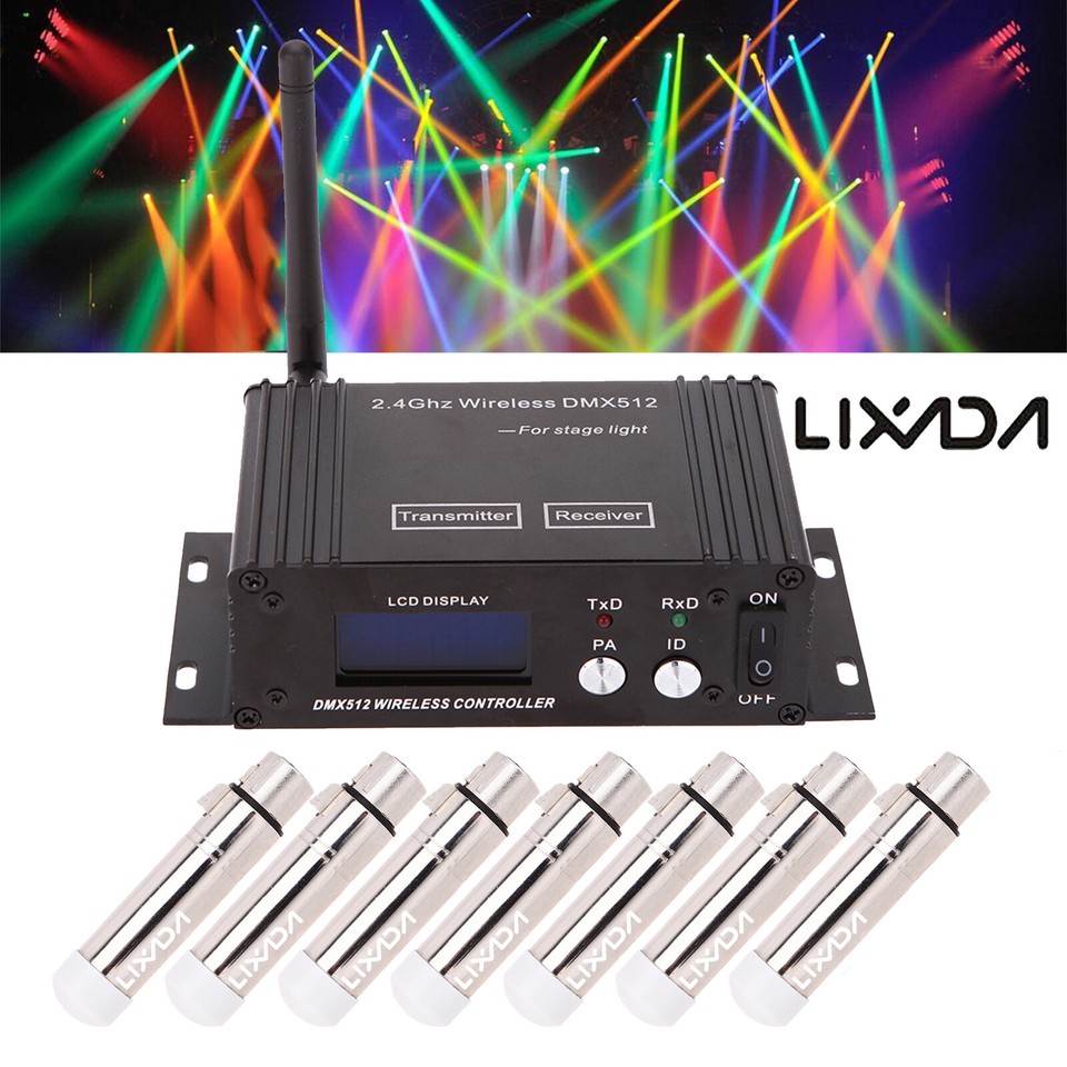 LIXADA 2.4G Wireless DMX512 Controller Transmitter Receiver Repeater ...