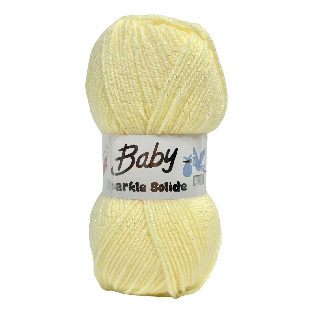 Woolcraft Baby Wool Sparkle Solide DK Double Knitting & Crochet Soft ...