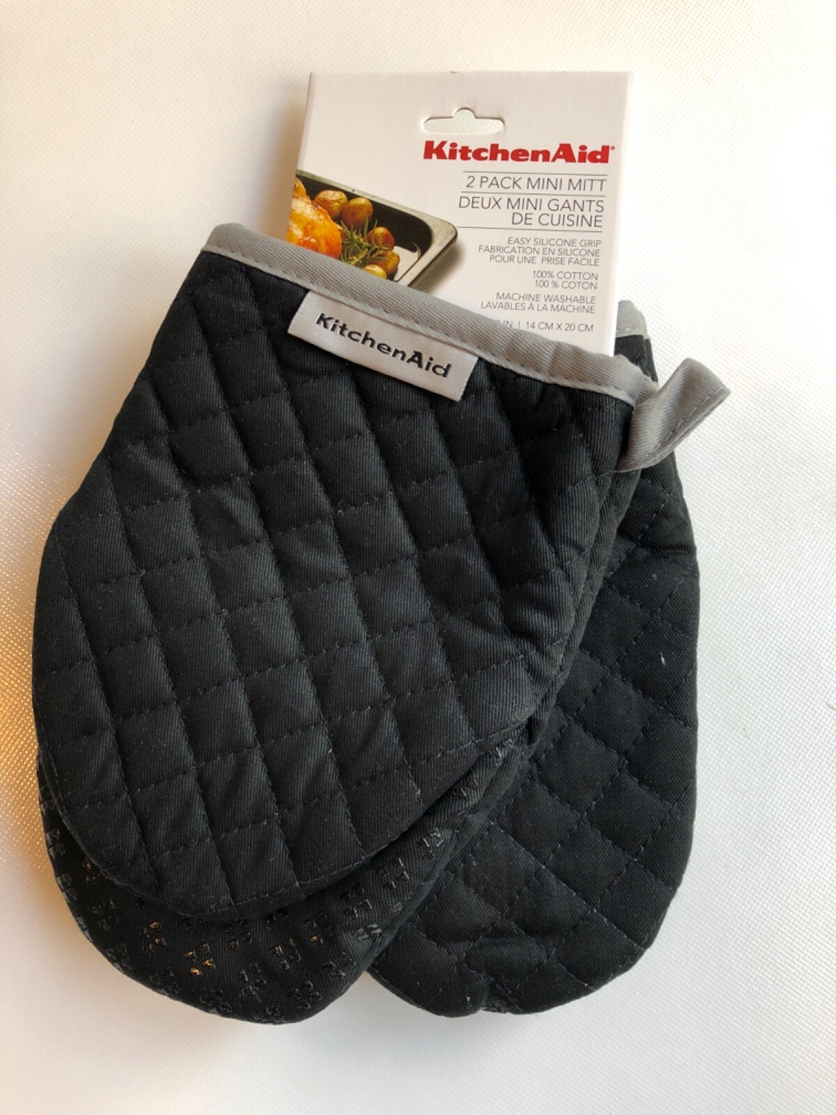 New KitchenAid Set of 2 Mini Oven Mitts Potholders Thick Cotton ...