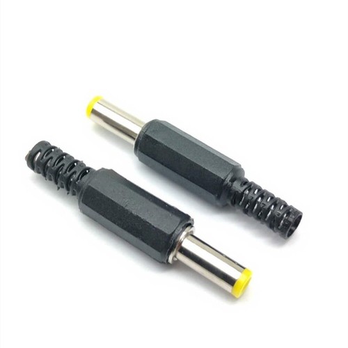 Black Male Barrel Connectors 14mm DC Male Jack DC Power Plugs | eBay