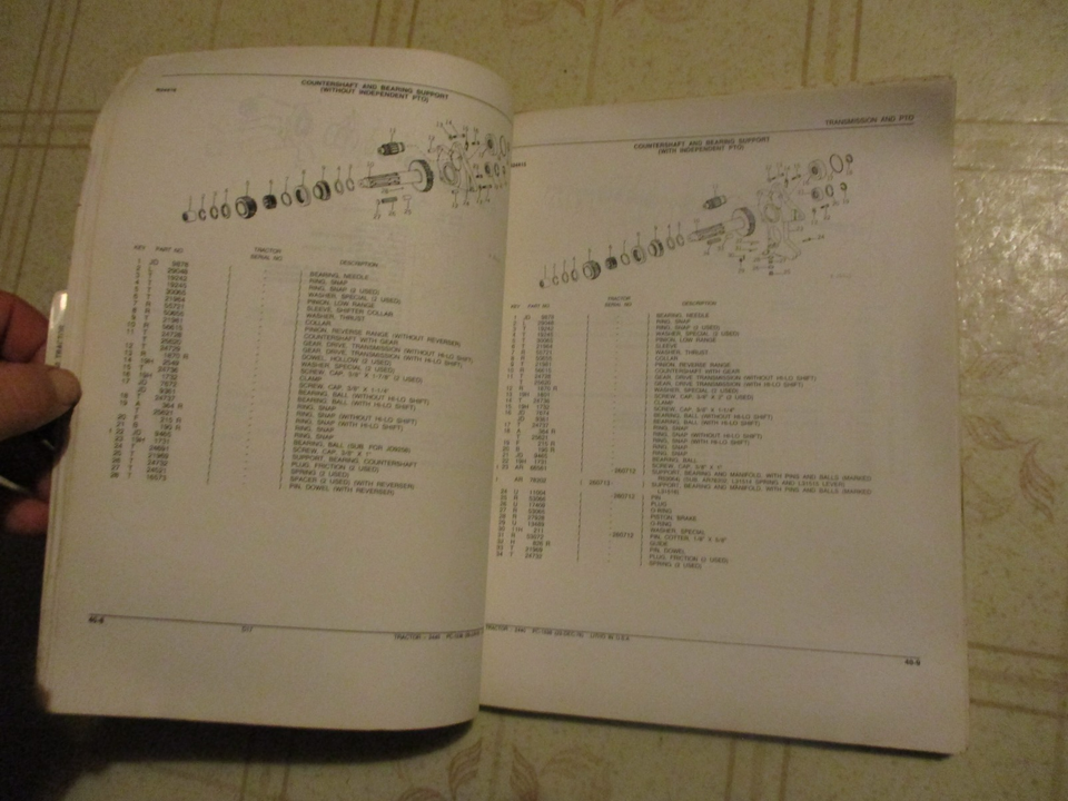 John Deere 2440 Tractor Parts Catalog Manual PC-1538 Original! | eBay
