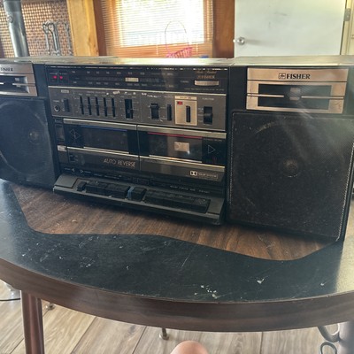 Vintage 1990s FISHER PH-W705 Boombox Stereo Dual Cassette-AM-FM Radio ...
