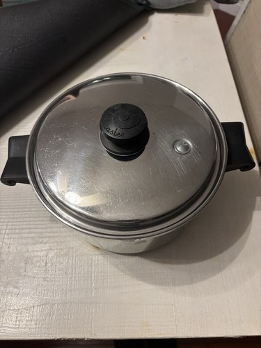 Vintage Saladmaster 18-8 Tri-Clad Stainless Steel Stock Pot With Vent ...