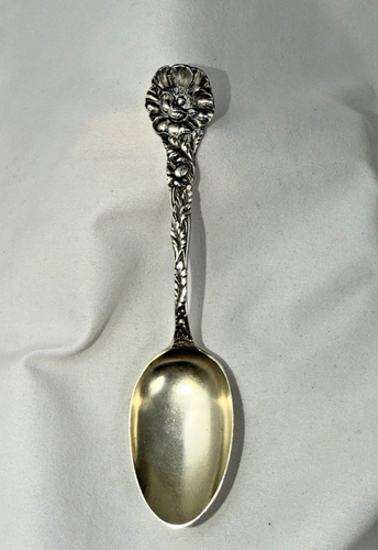 Spoon Sterling Silver Antique Baker Manchester Gilt Wash 5 1/8" in ...