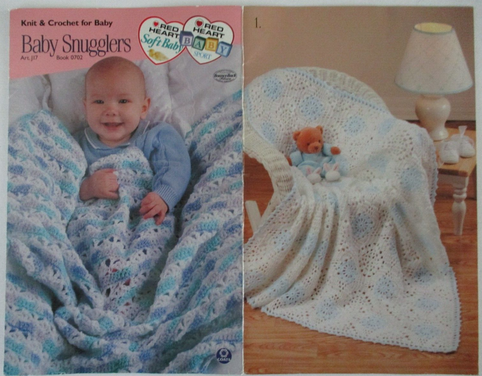 Knit & Crochet For Baby, Two Books: "Baby Snugglers" 2003 & "Cuddle Ups ...