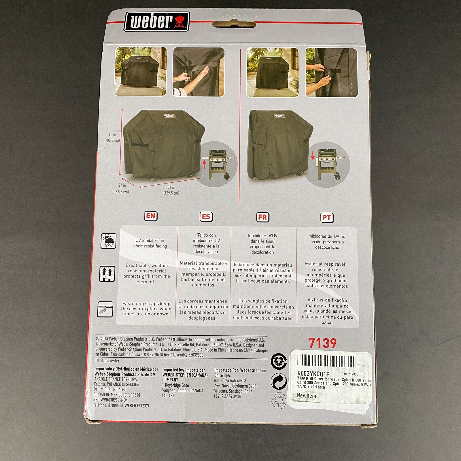 Weber 7139 Spirit & Spirit II Premium Heavy Duty BBQ/Grill Cover | New ...