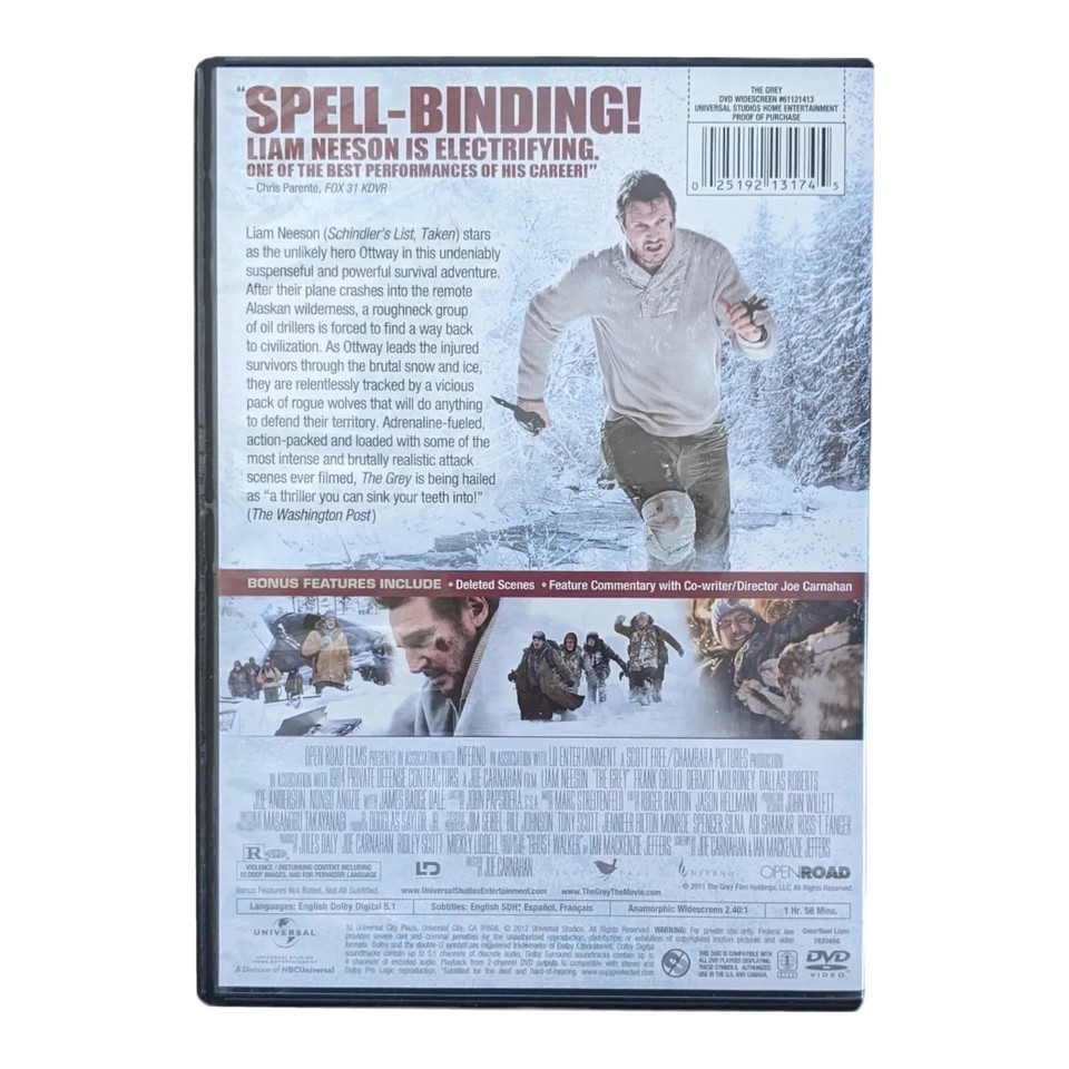 The Grey DVD Liam Neeson 2012 | eBay