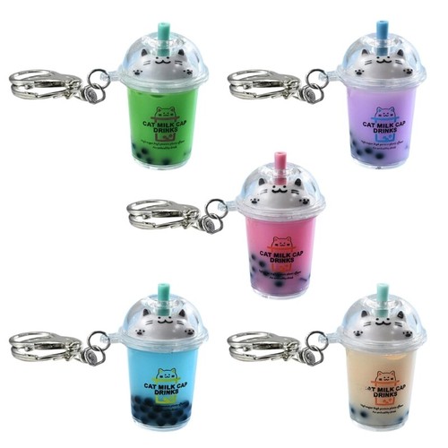 Cute Bubble Keychain Acrylic Keyring Milk Shaped Pendant Bag Jewelry | eBay