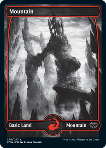 4x Mountain (274/277) - FULL ART ETERNAL NIGHT MTG Innistrad: Crimson ...