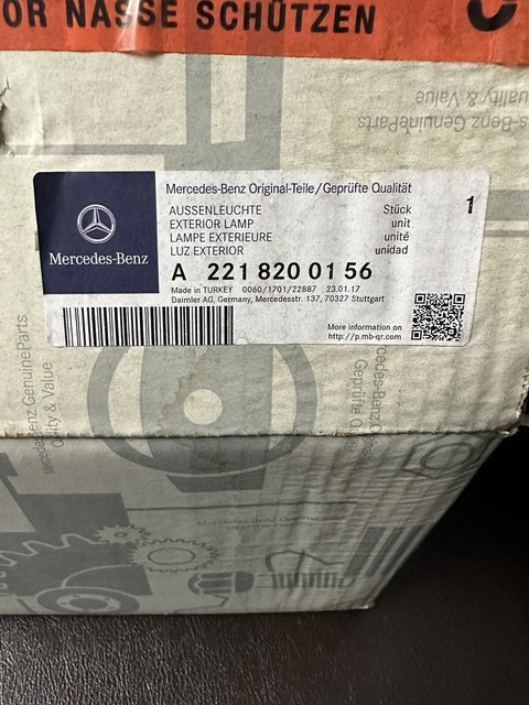Mercedes-Benz S W221 Front Left Fog Light A2218200156 OEM for sale ...