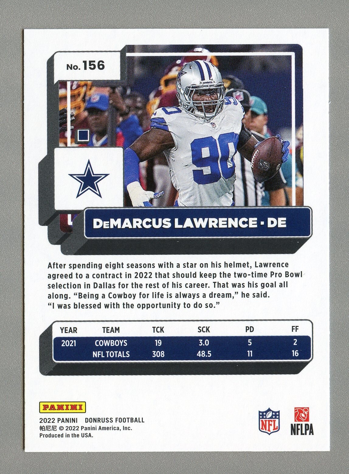DeMARCUS LAWRENCE - 2022 DONRUSS BASE CARD# 156 | eBay