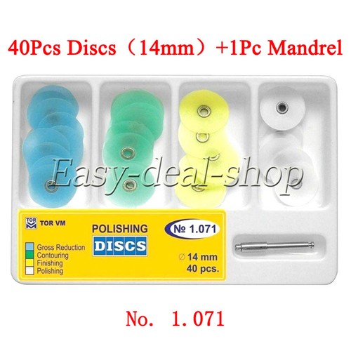 40Pcs Dental TOR VM Composite 14mm Polishing Discs Finishing Wheel Kit ...