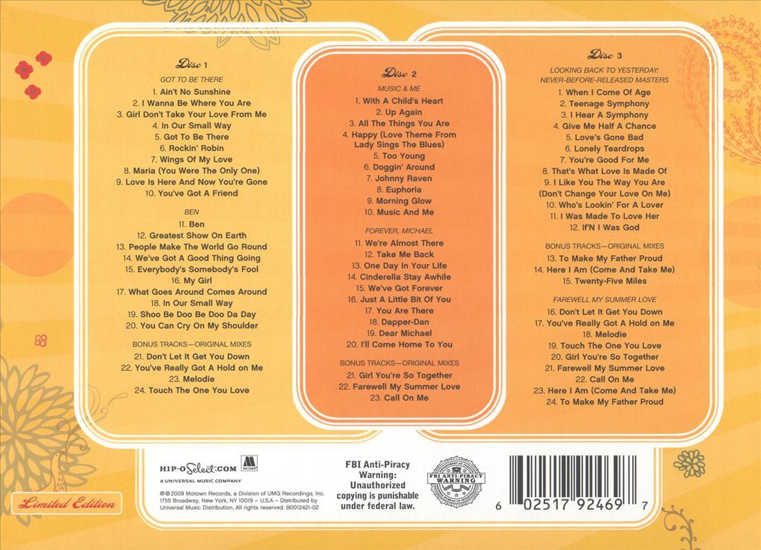 MICHAEL JACKSON HELLO WORLD: THE MOTOWN SOLO COLLECTION NEW CD ...