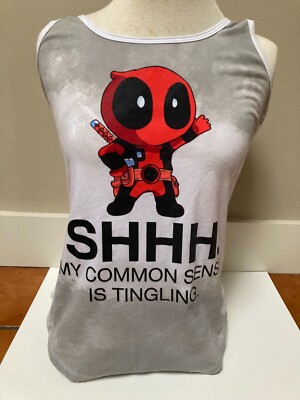 Marvel Ninja Shh Common Sense Tingling Graphic T-shirt Tank Size Small ...