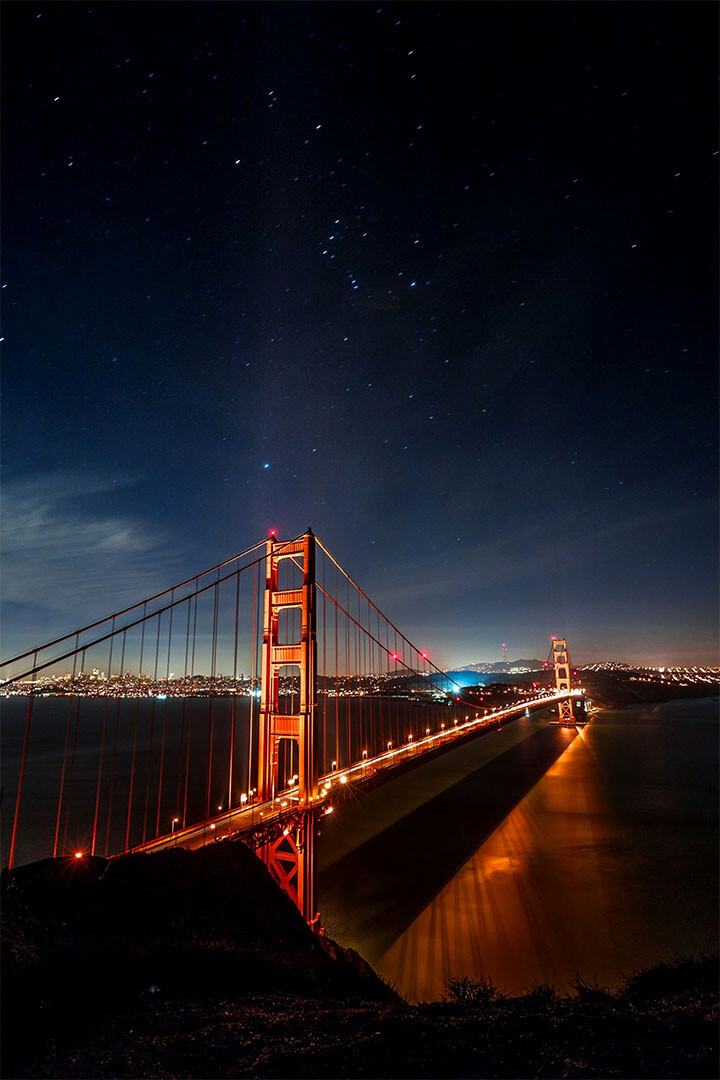 Golden Gate Bridge At Night Wallpaper Golden Gate Bridge At Night