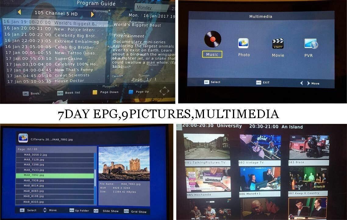 Freeview HD Digital Recorder TV Receiver Tuner Set Top Digi Box ...