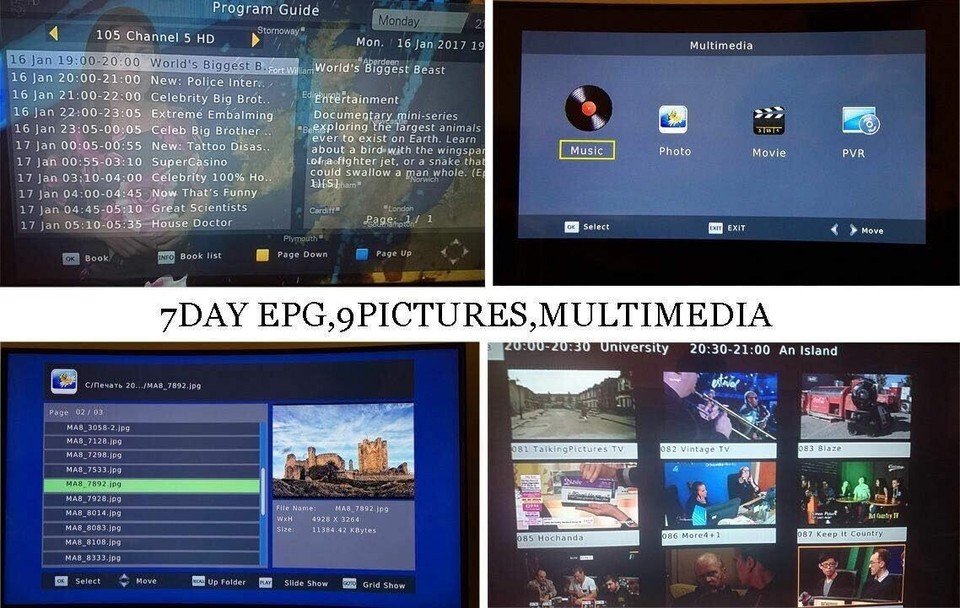 Freeview HD Digital Recorder TV Receiver Tuner Set Top Digi Box ...