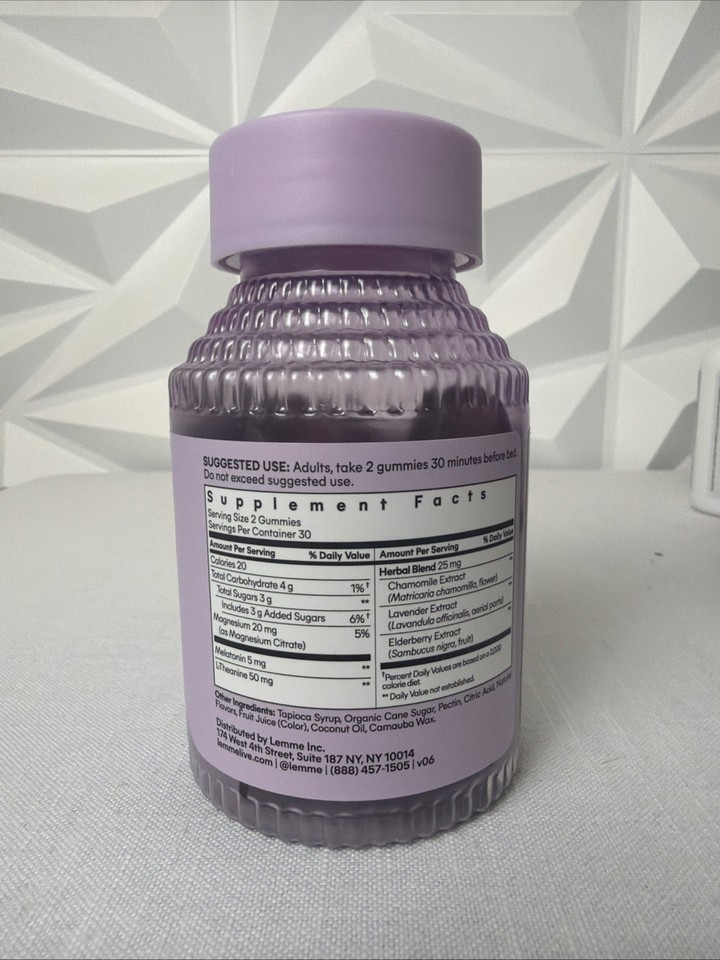 Lemme Sleep - Sleep Tight Gummies Melatonin & Magnesium 60 Count Sealed ...