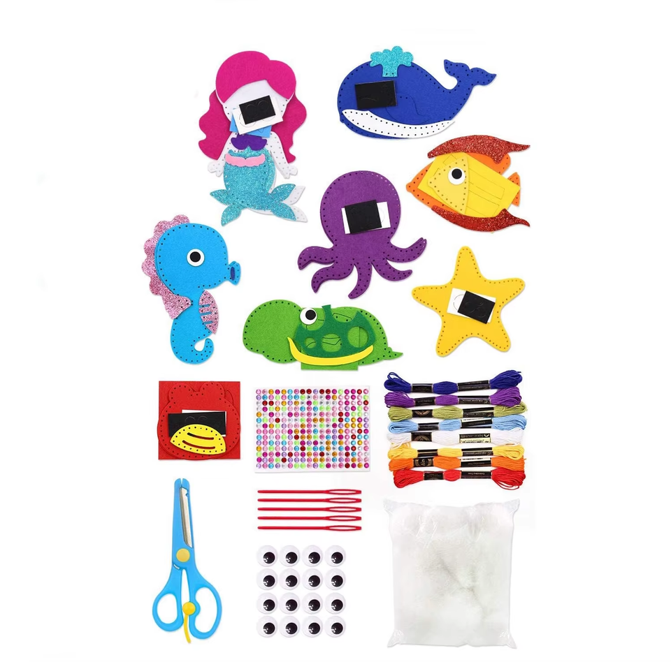 Farm Animals Sewing Craft Kit Felt Animal DIY Craft Sewing Kit for ...