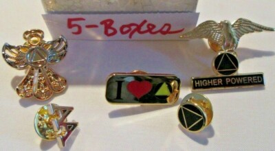 Alcoholics Anonymous AA Symbols Lapel Hat Vest Pin Recovery Sobriety ...