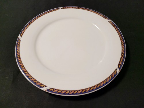 Oneida by Noritake 11 3/4" Round Platter Blue Fleur de Lis Band | eBay