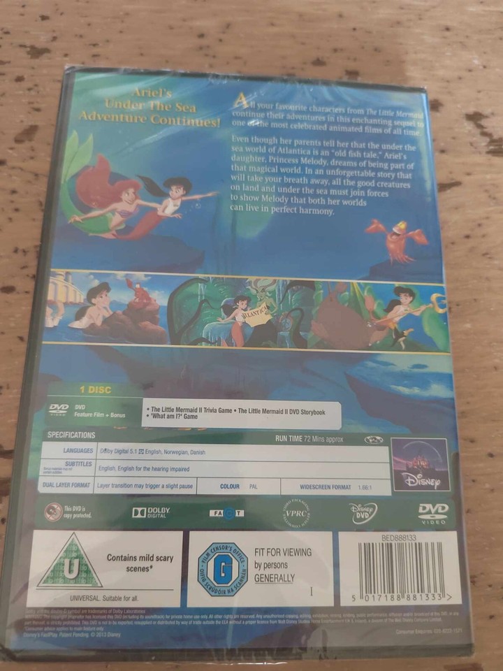 disney,new sealed,dvd,the little mermaid 2,return to the sea | eBay