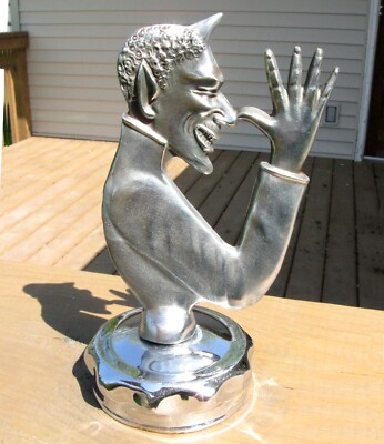 Vintage Devil Hood Ornament, Mascot, Hot Rat Rod, Whizzer, Harley ...
