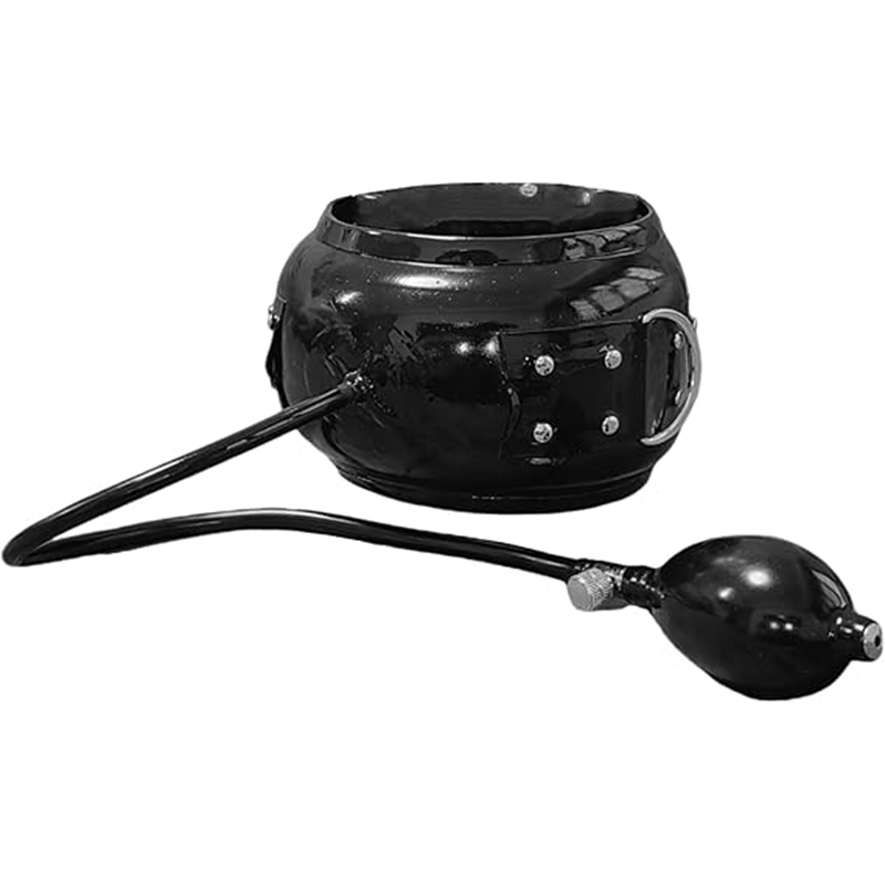 Latex Rubber Neck Choker Inflatable Back Zip Collar Choker Costume Role ...