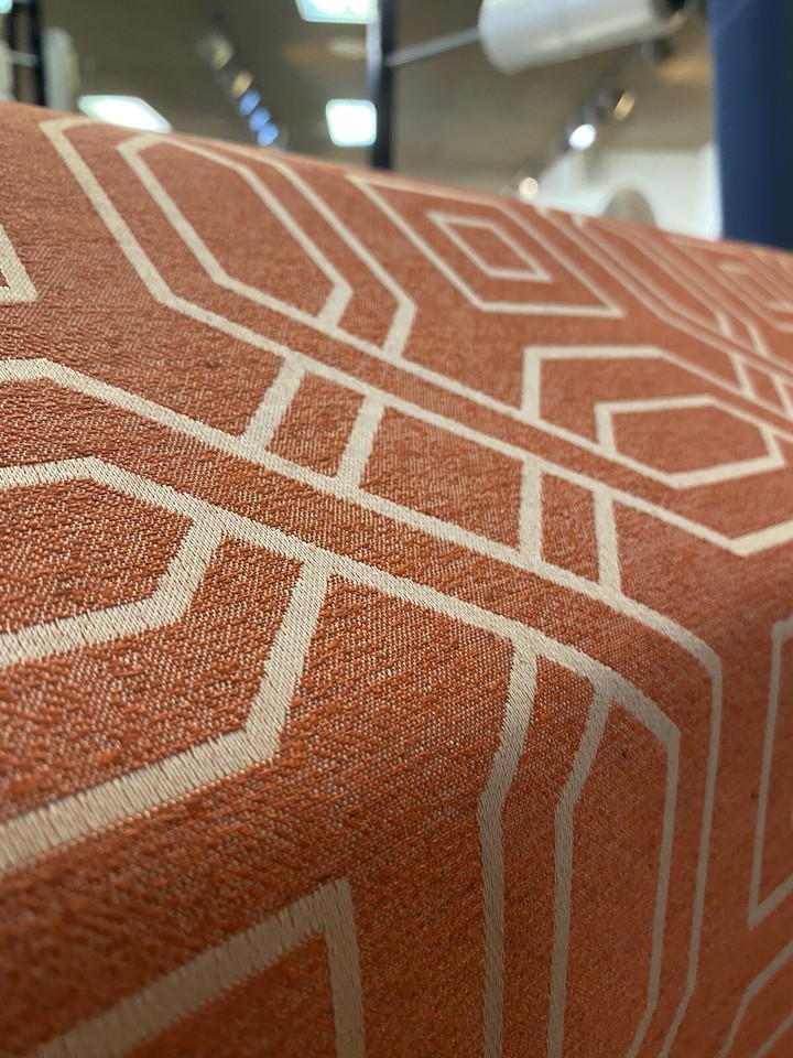 Crypton Home Fabrics HP Rust Geometric Upholstery | eBay
