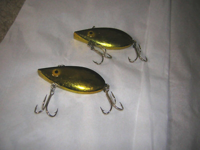 TWO (2) Storm Pre Rapala TEXAS SHAD Metallic Gold & Black Rattle ...
