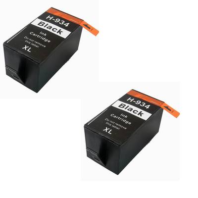 2PK HP 934 XL Black High Yield Ink Cartridges for Officejet 6815 6812 ...