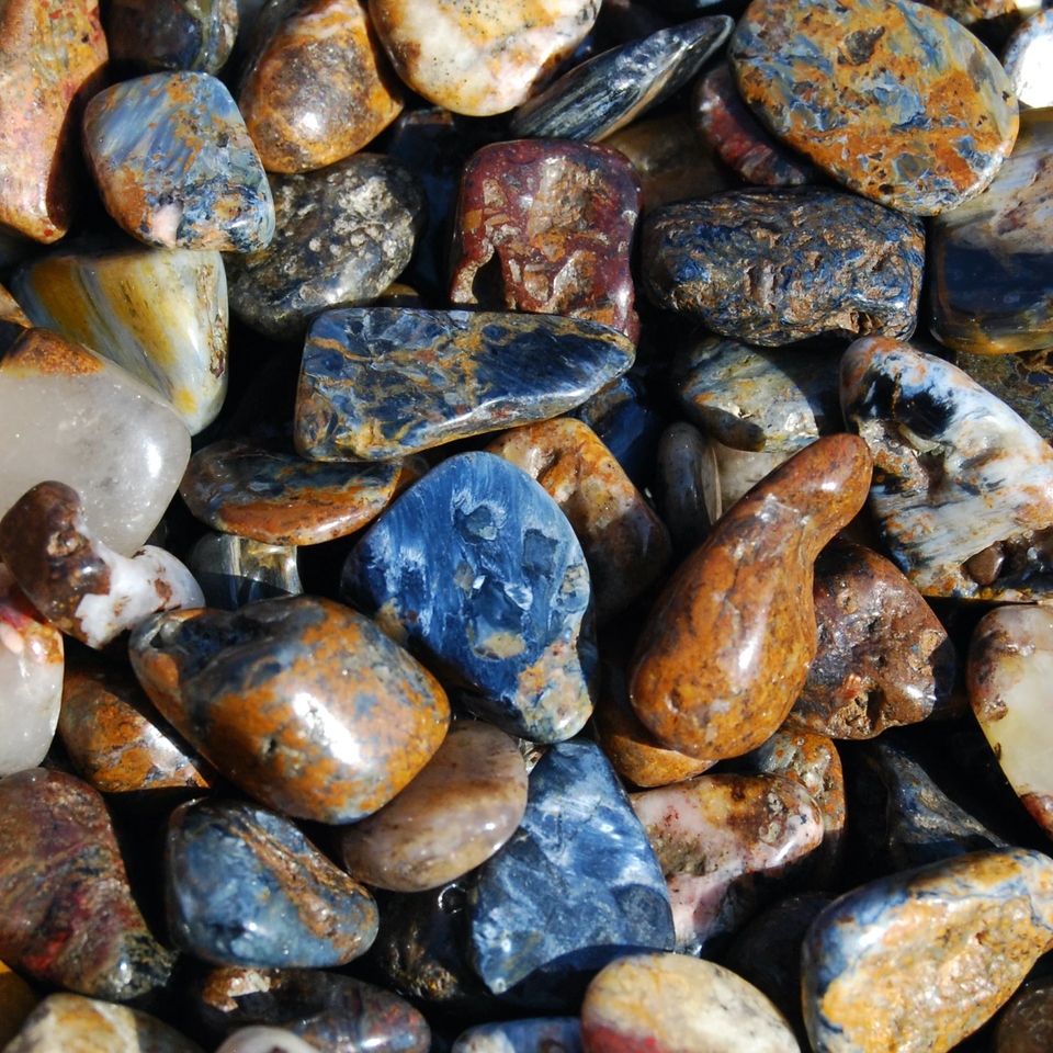 10pcs AAA Pietersite Crystal Tumbled Stones, Small Flashy Crystal Set ...