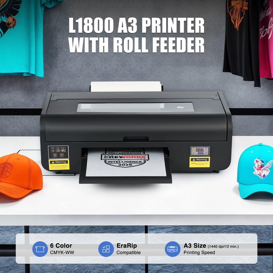 CREWORKS XP600 A3 DTF Printer Transfer Printing Machine with Oven ...